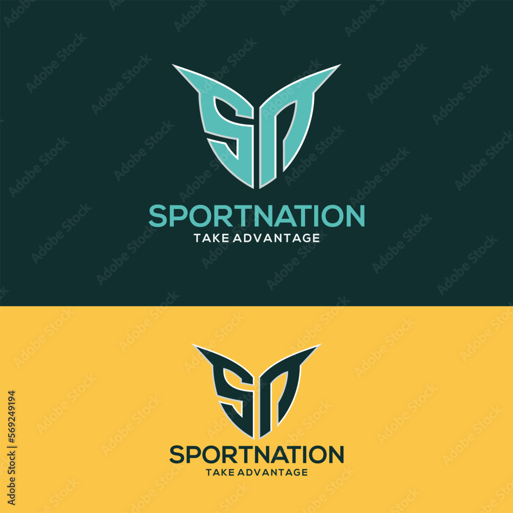 sportnation logo design temlate Stock Vector | Adobe Stock