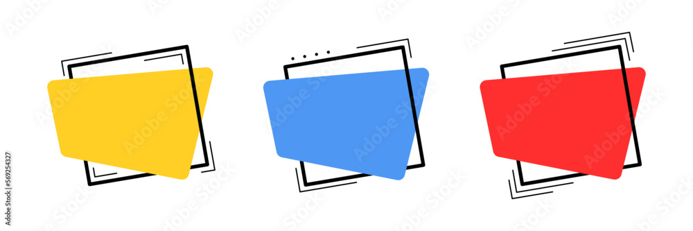 Set of blank sale labels. Vector illustration. Isolated on white ...