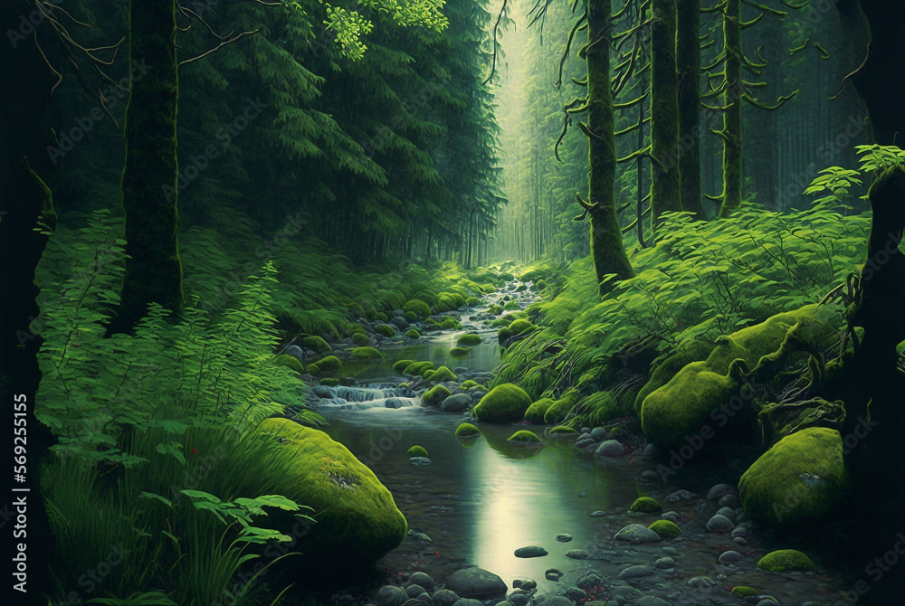 Dark Jungle River