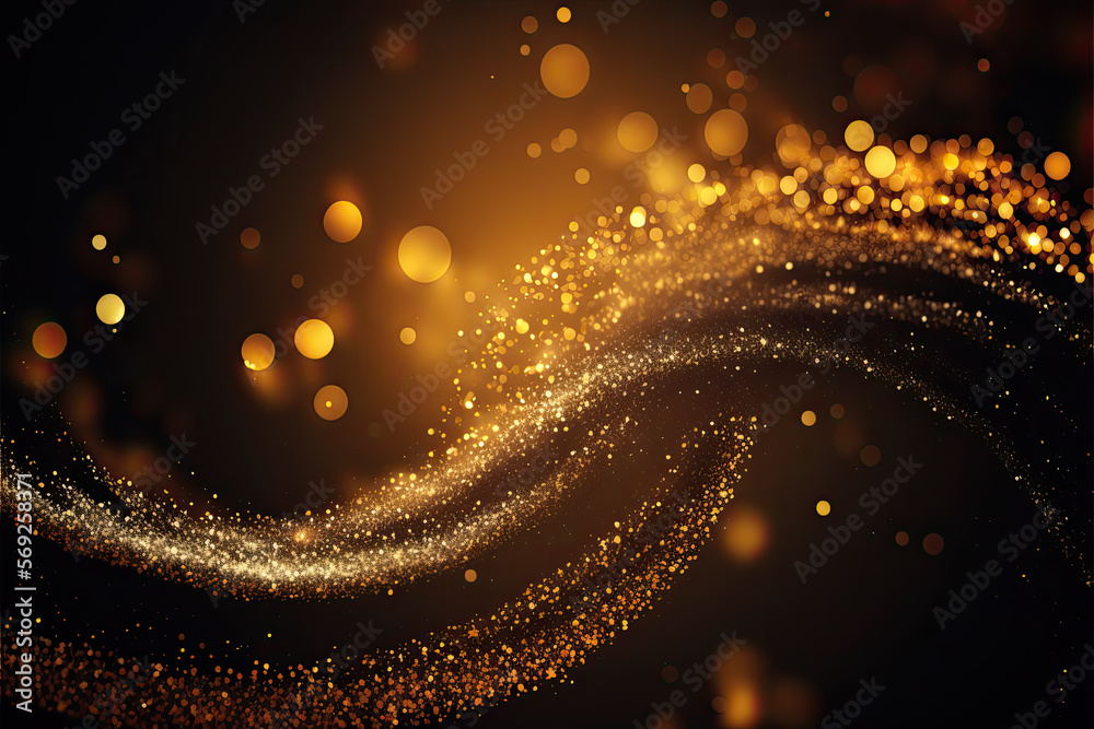 dynamic gold glitter wallpaper. Generative AI Stock Illustration ...