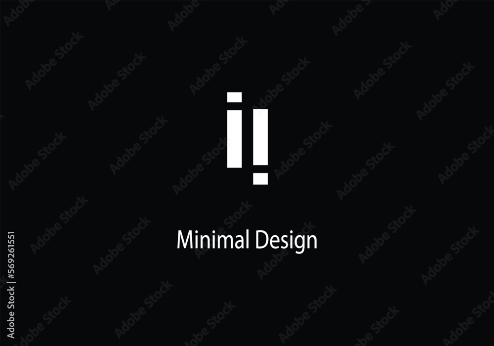 Alphabet II monogram logo design. Alphabet II. II vector logo. Modran ...