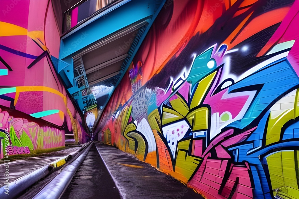 grafitti gradient vertical background color. Generative AI Stock ...