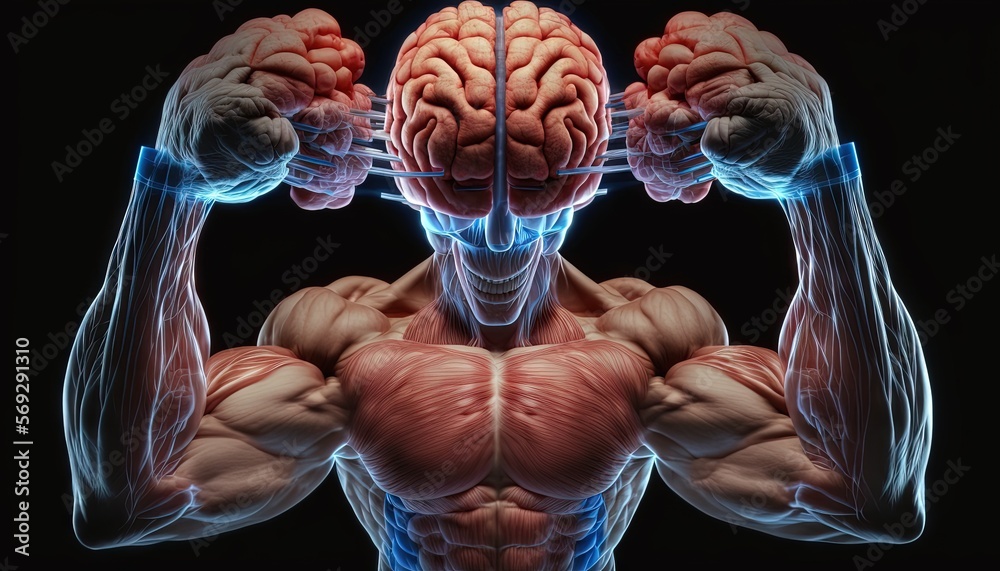 a man's torso with the highlighted muscles highlighted in blue and the ...