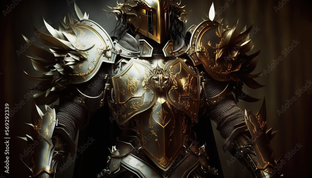 a man dressed in armor and armor with spikes on his head and shoulders ...