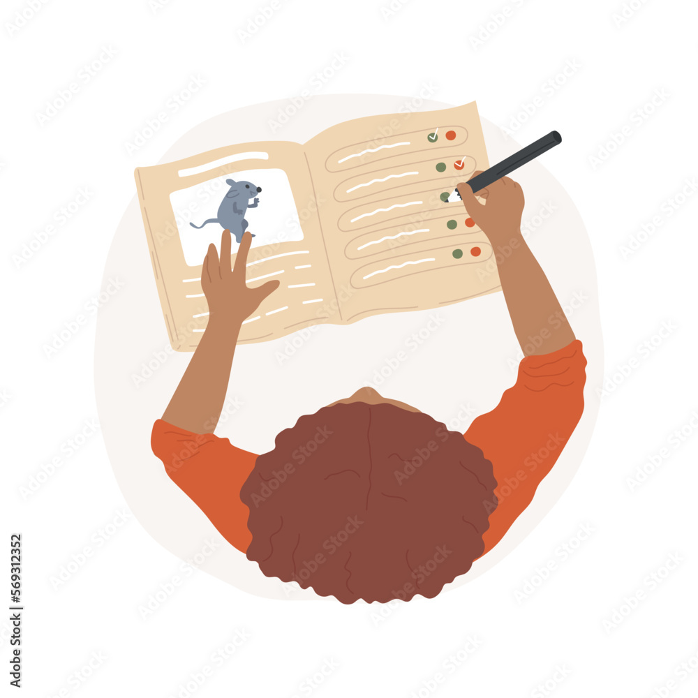 Reading comprehension isolated cartoon vector illustration. Reading ...