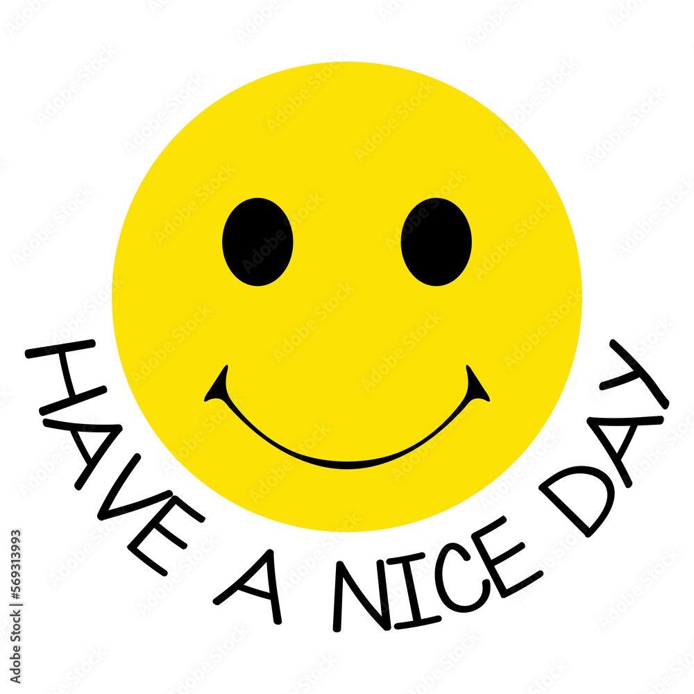 Logo aislado con letras frase motivacional Have a nice day en texto ...
