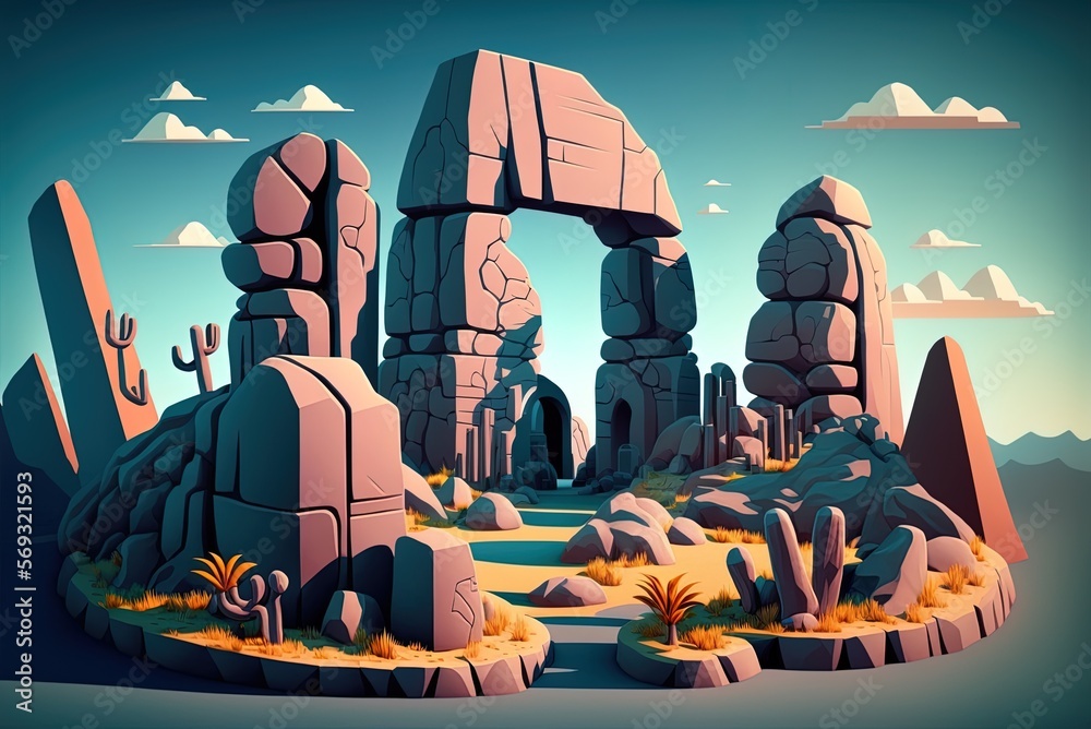 Magnificent megalithic fantasy ruins of a long-lost city A few examples ...