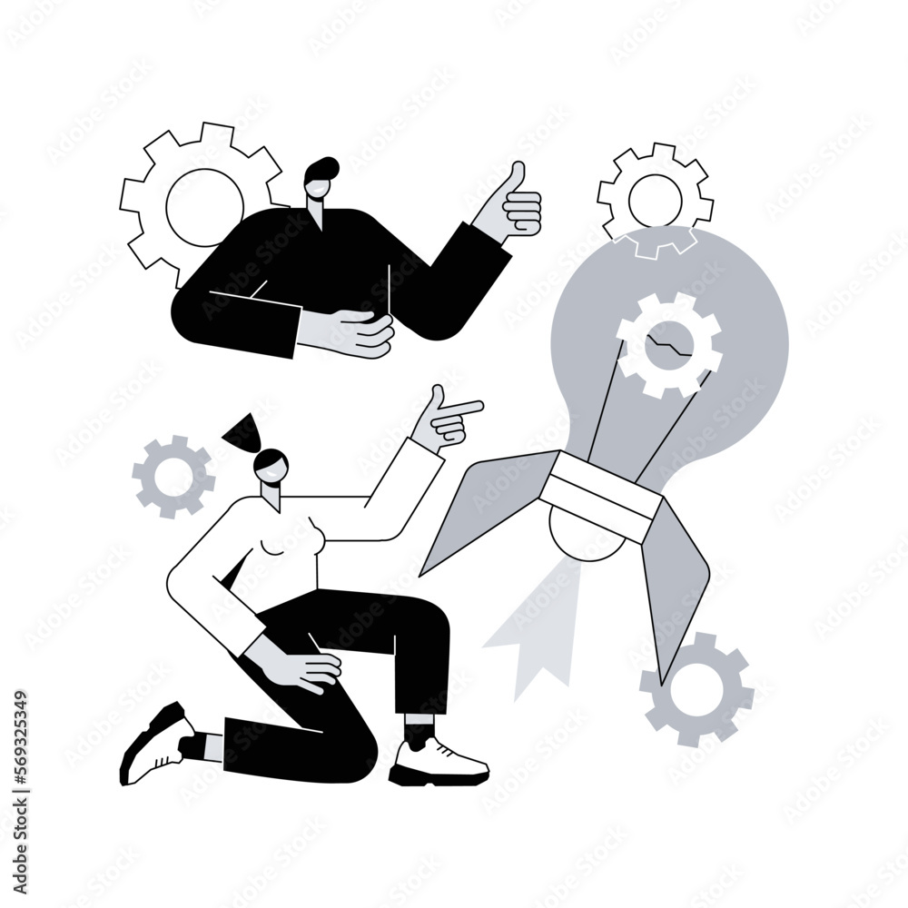New idea generation abstract concept vector illustration. Business ...