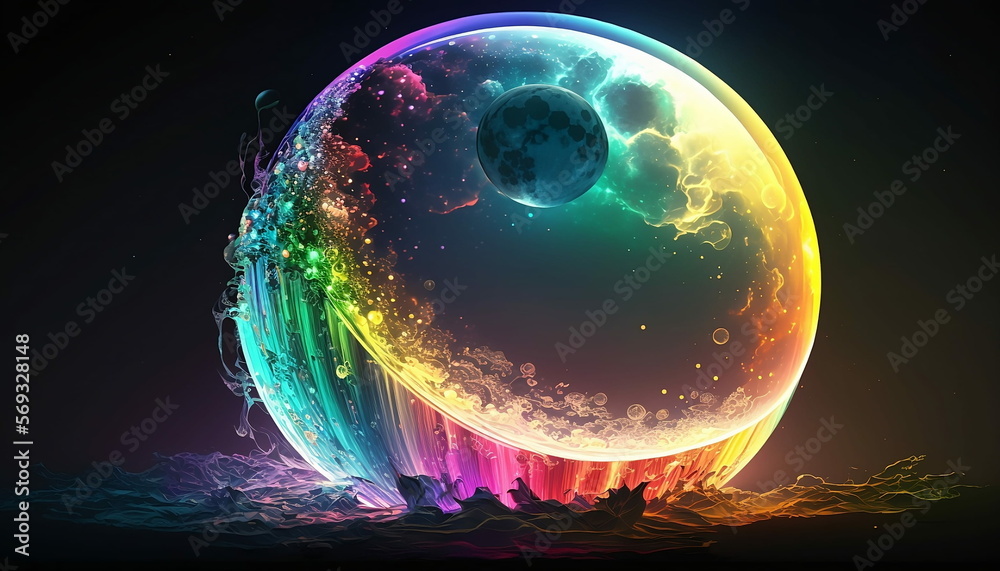 AI Generated Art collections of magic and fantasy moon shows moon ...