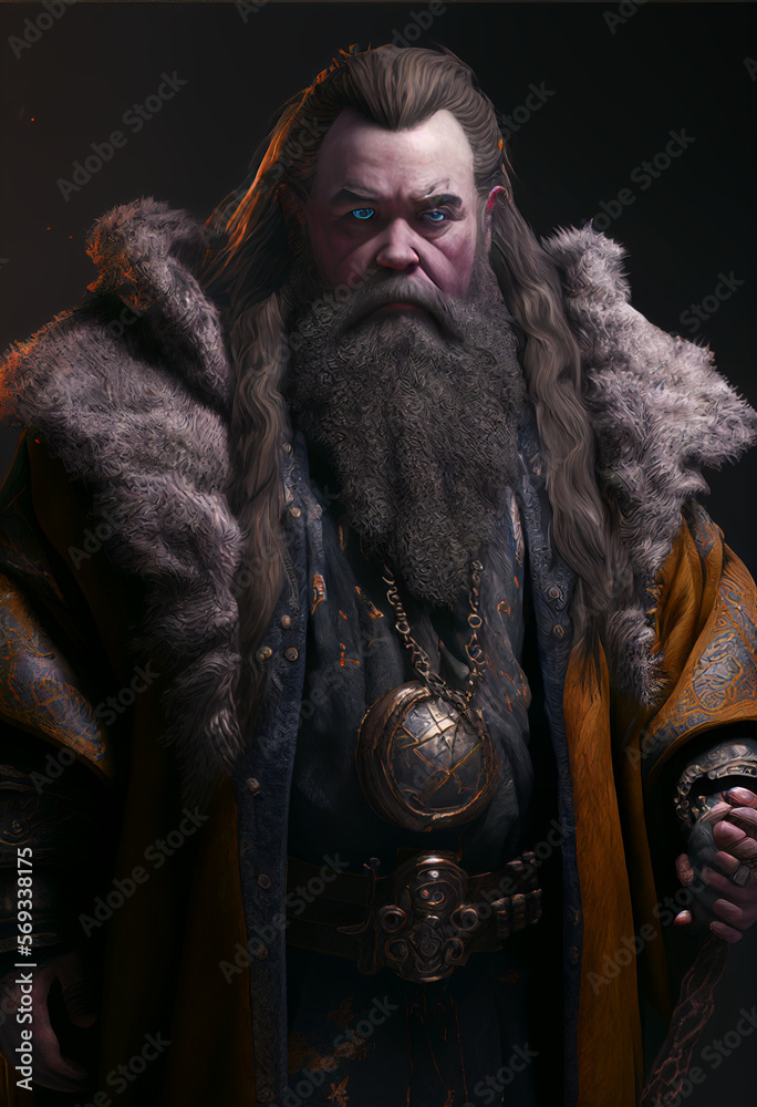 D&D Dwarf character portrait for fantasy RPG, roleplaying games etc ...