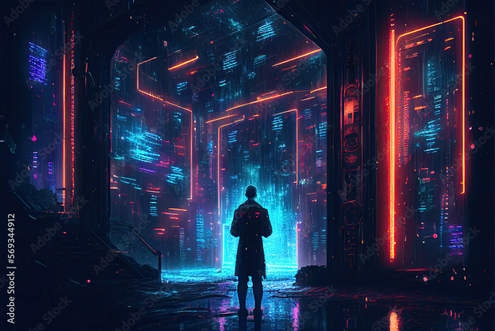 Inside the Machine - Person Studies the Artificial Intelligence Network ...