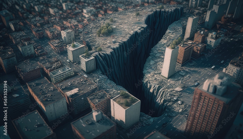 Catastrophic Destruction. A Heartbreaking View of a Once Thriving City ...