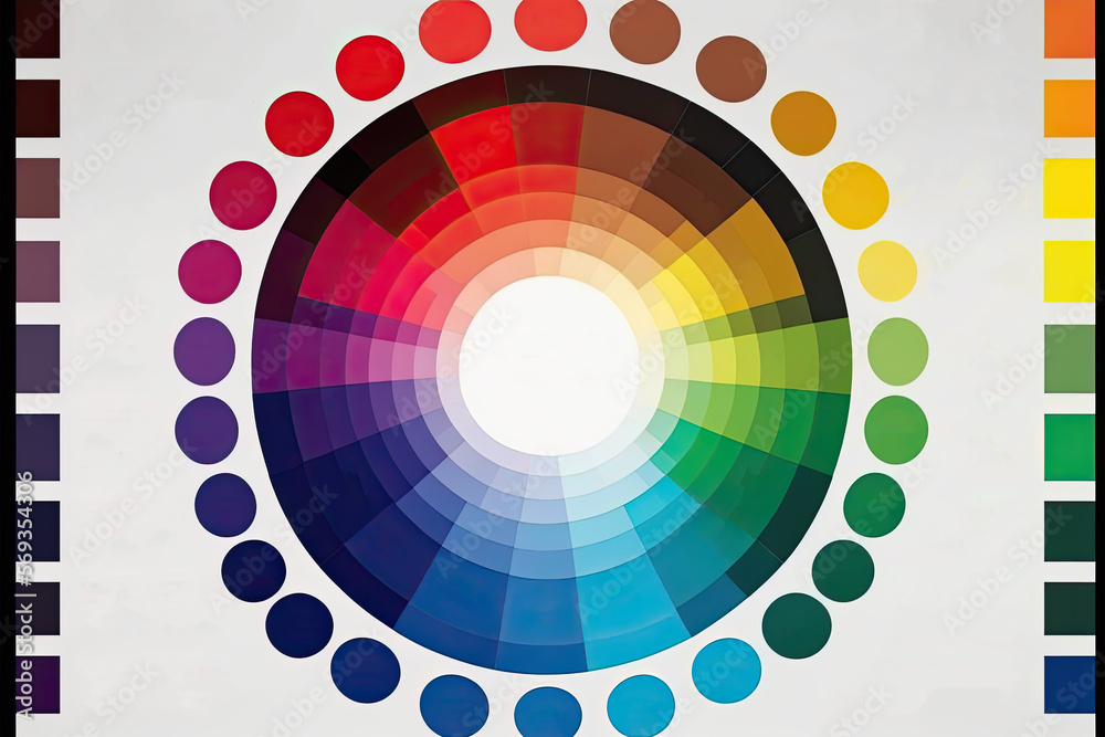 Designer multi-color swatch palette colour guide chart spectrum ...
