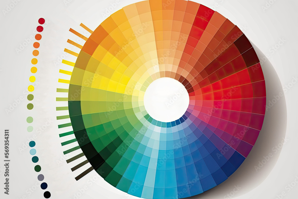 Designer multi-color swatch palette colour guide chart spectrum ...