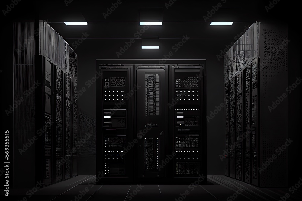 supercomputer,illstration generative ai content by Midjourney Stock ...