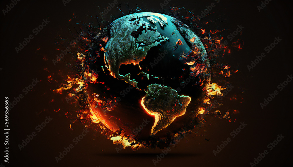 Globe Illustrates the Urgent Global Environmental Crisis on Earth ...