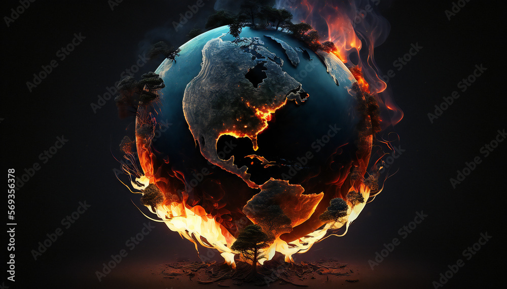 Globe Illustrates the Urgent Global Environmental Crisis on Earth ...