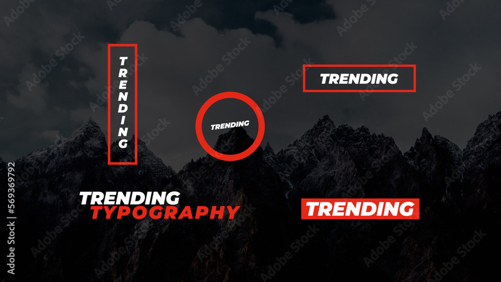 Trending Titles Stock Template | Adobe Stock