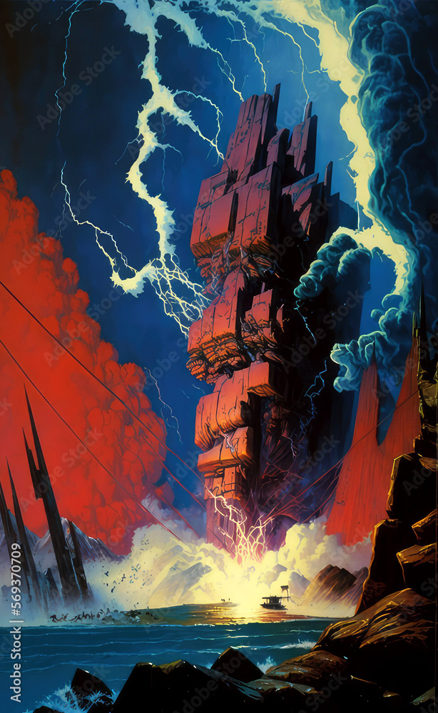 Earthquake seismic activity cartoon style , AI Stock Illustration ...