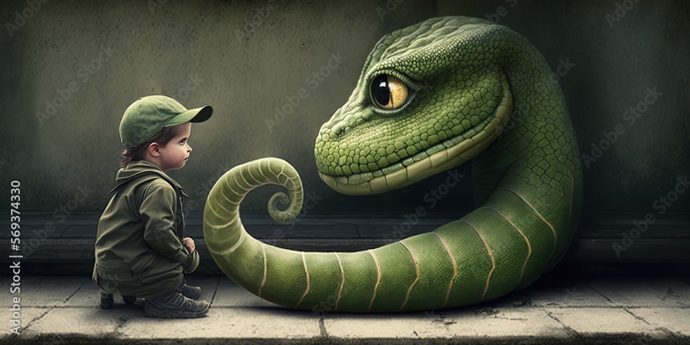 Snake as imaginary friend, concept of Fantasy Companionship and ...