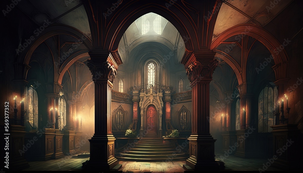 church_victorian_style_230207_02 Generative AI Stock Illustration ...