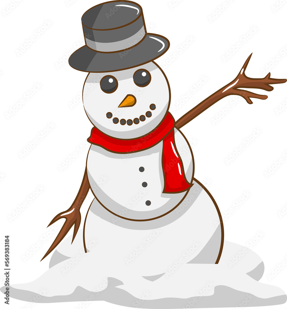 snowman png graphic clipart design ilustração do Stock | Adobe Stock