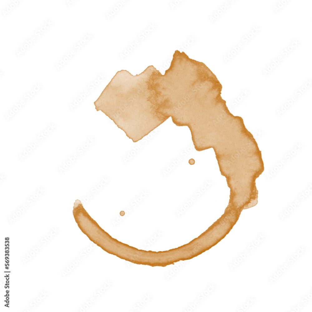 Coffee stains isolated on a transparent background. Royalty high ...