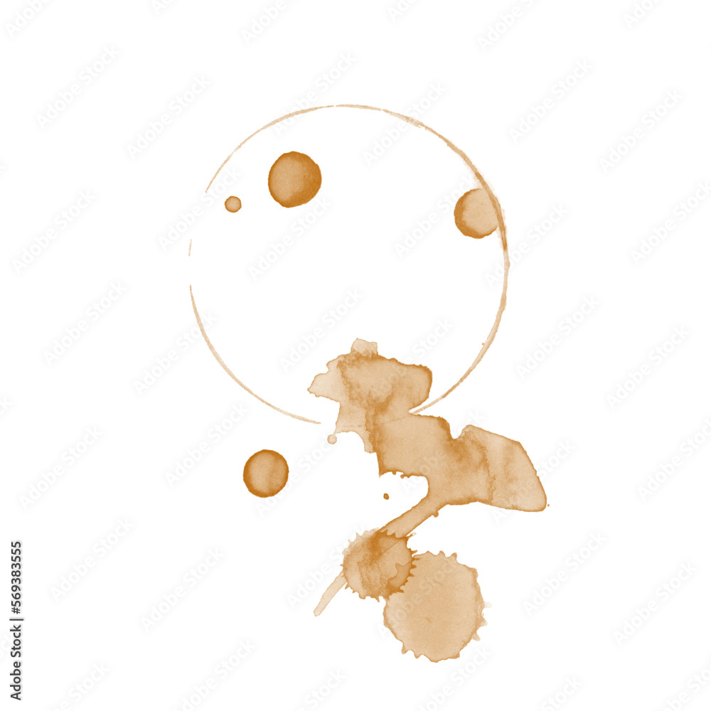 Coffee stains isolated on a transparent background. Royalty high ...