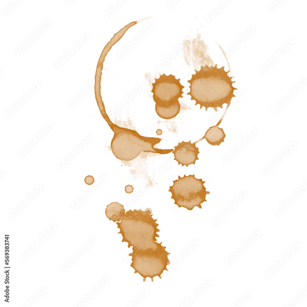 Coffee stains isolated on a transparent background. Royalty high ...