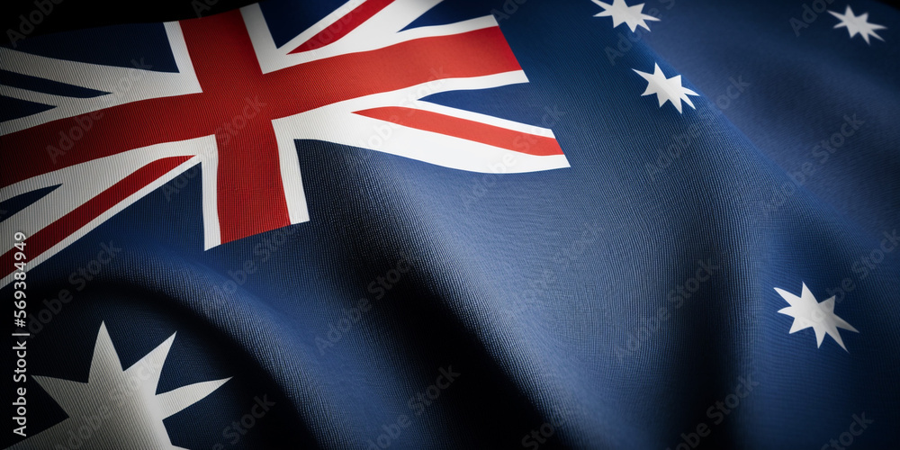 Australian flag. Ai generated impression of the Australian national ...