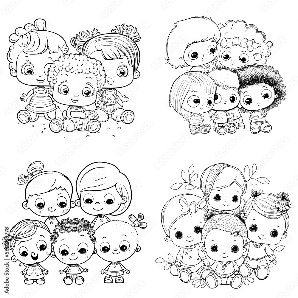 Cute Human Baby Coloring Pages