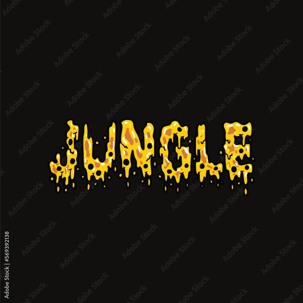 jungle word text letter form cookie cake donut oil wax nug weed vector ...