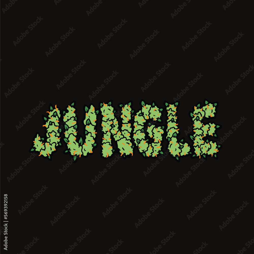 jungle word text letter form cookie cake donut oil wax nug weed vector ...