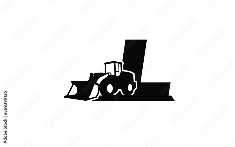 L Logo with loader letter concept for template Stock Vector | Adobe Stock