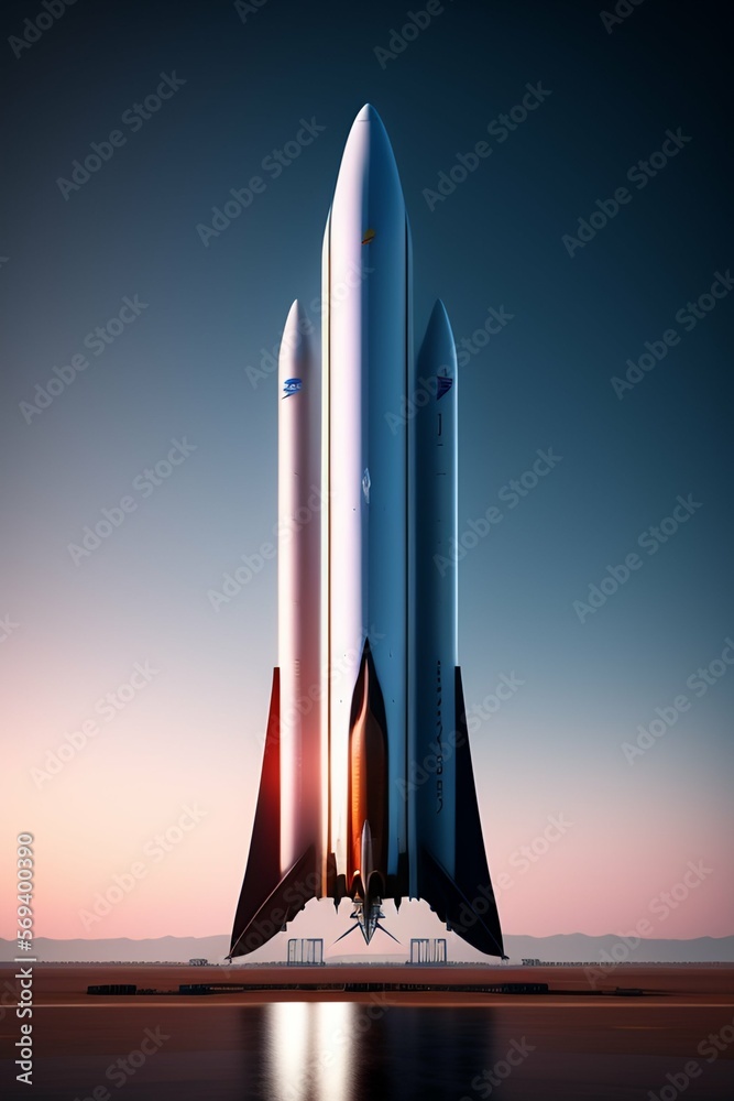 50mm Photograph of SpaceX starship designed by braun landed on the moon ...