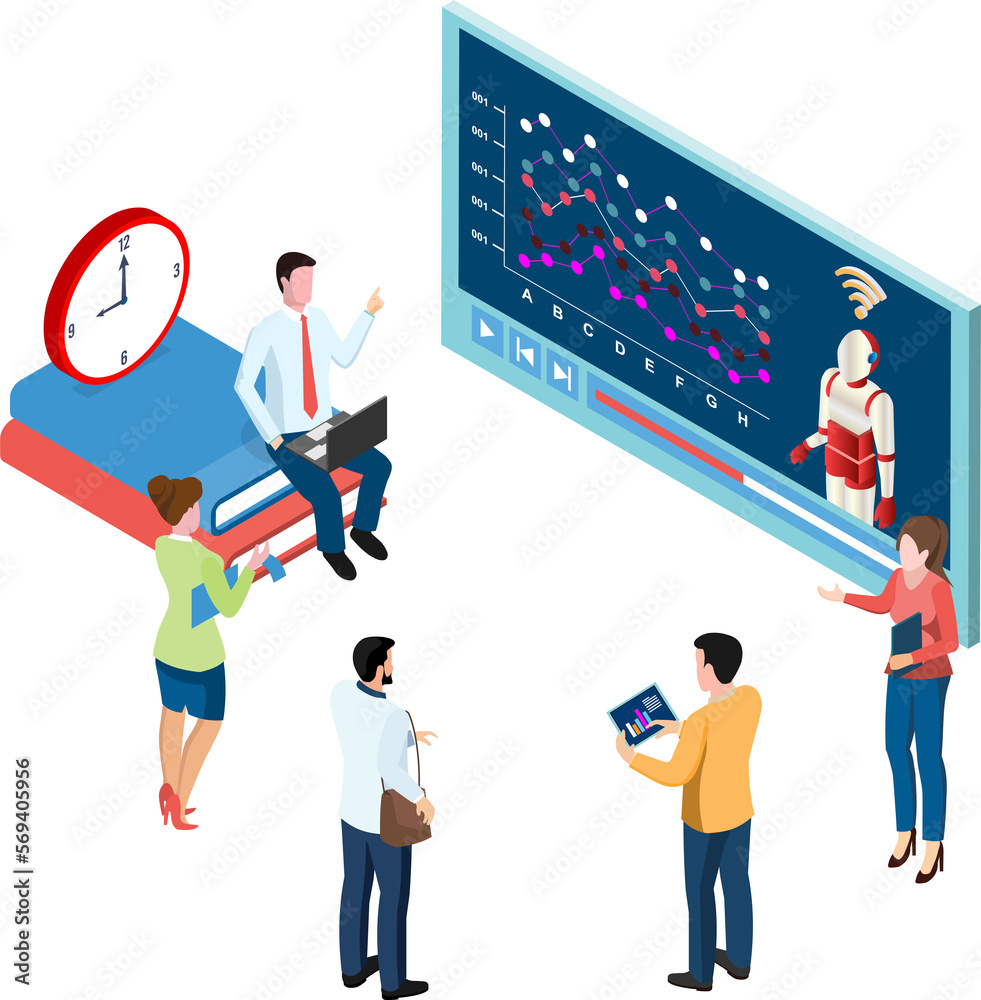 Artificial Intelligence(AI) concept with questions people ask to a ...