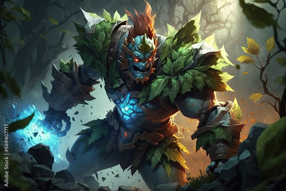 A powerful earth spirit, who can roll over terrain and damage and ...