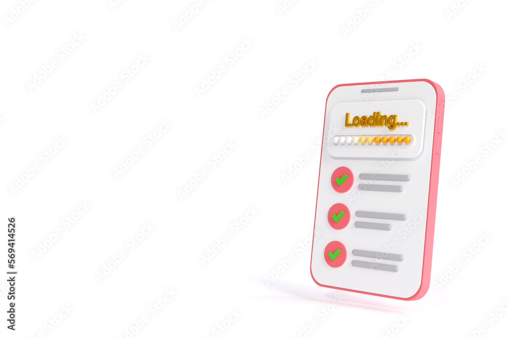 Loading, and processing loading bar with correct checklist Checking ...