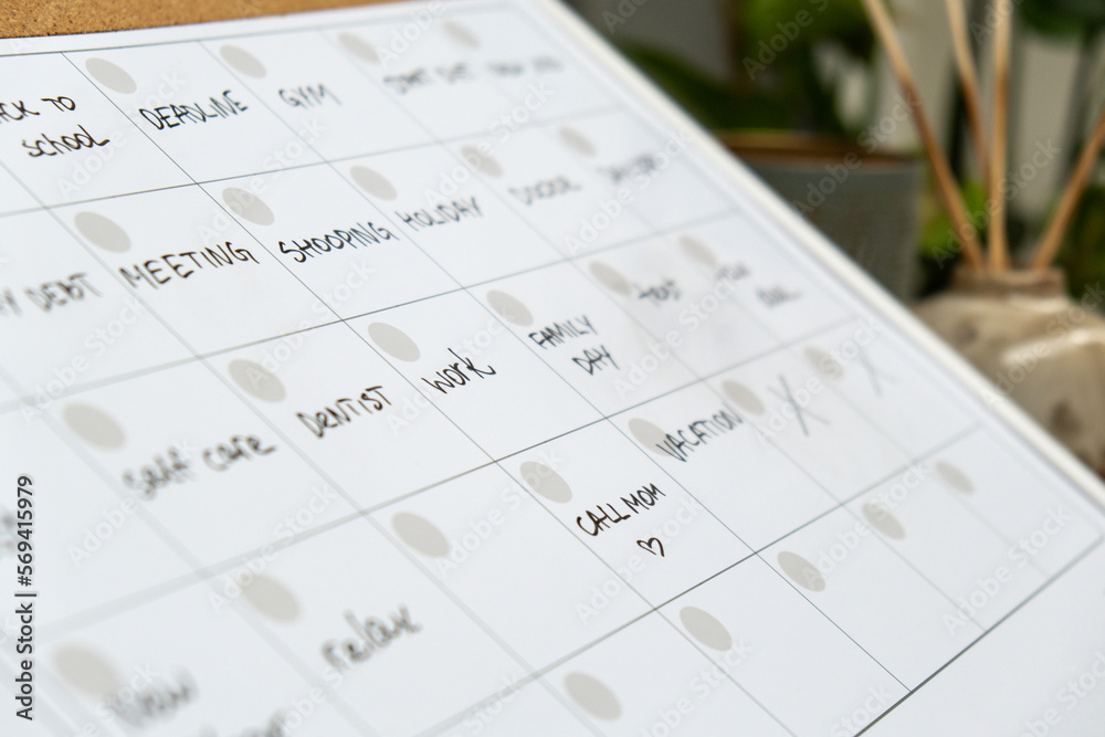 Foto de Monthly PLANNER filled with appointments and plans for next ...