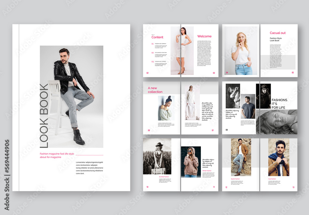 Fashion Look Book Layout Stock Template | Adobe Stock