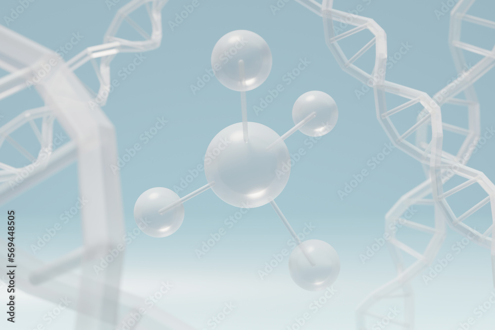 Cosmetic essence molecules, Abstract molecules of liquid bubbles on ...