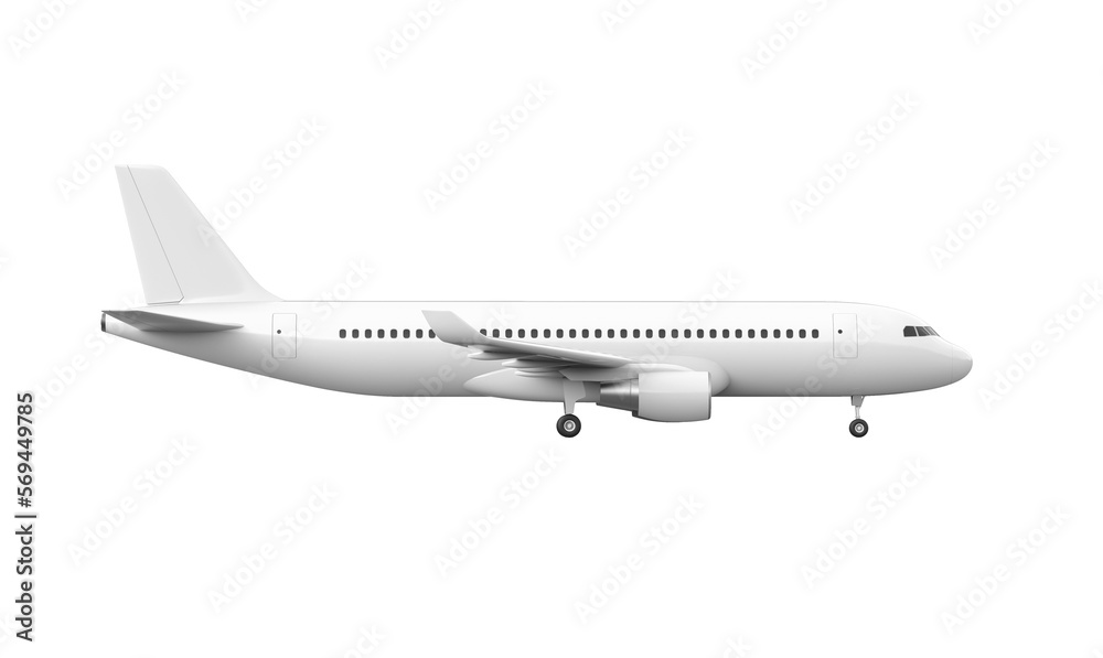 airplane isolated side view transparent PNG 3D flight plane ilustração ...