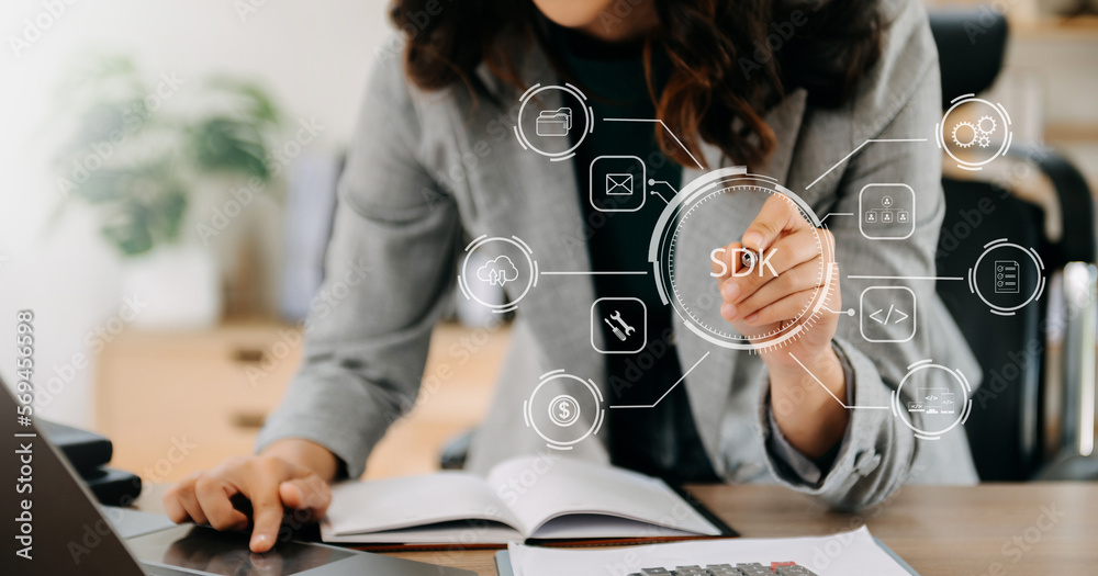 SDK Software development kit programming language technology concept ...