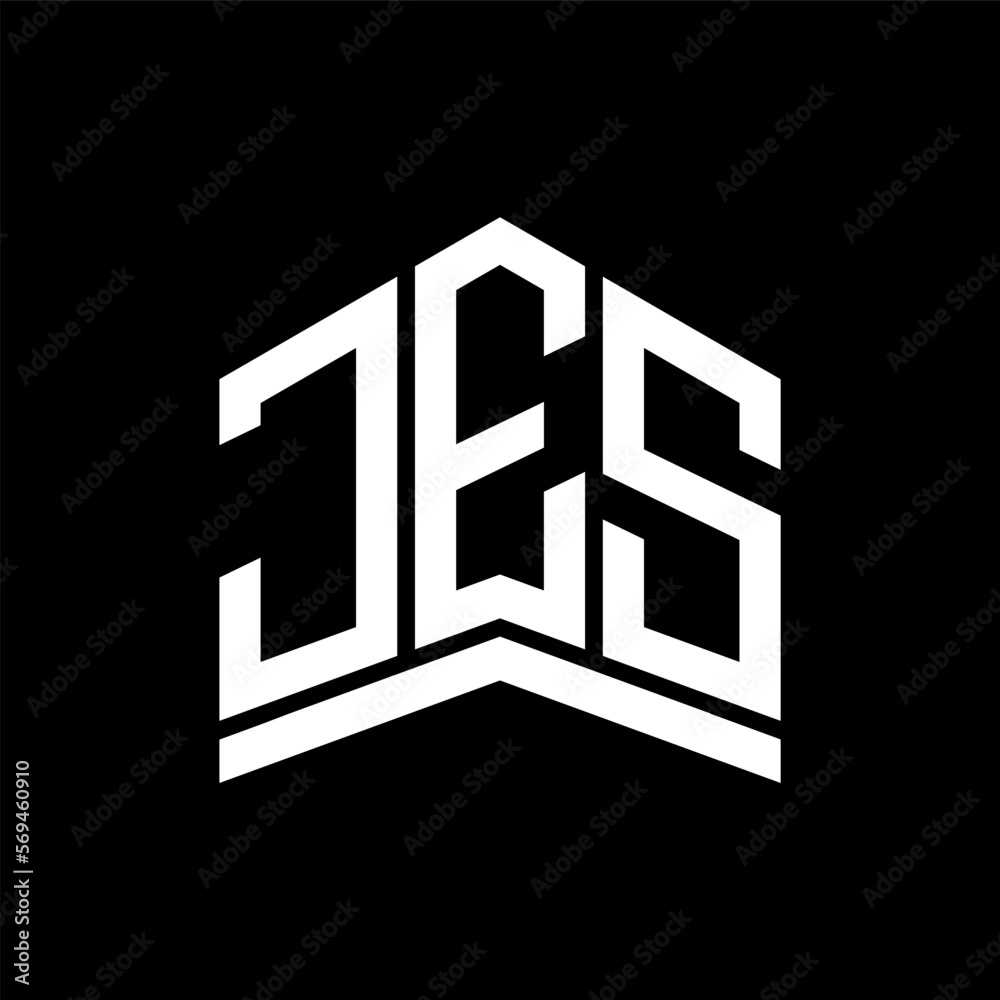 JES letter logo design. JES creative initials monogram vector letter ...