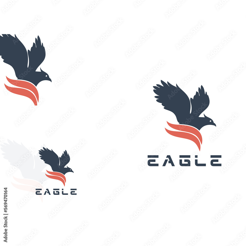 Eagle logo design template, Set of eagle vector illustration. Eagle ...