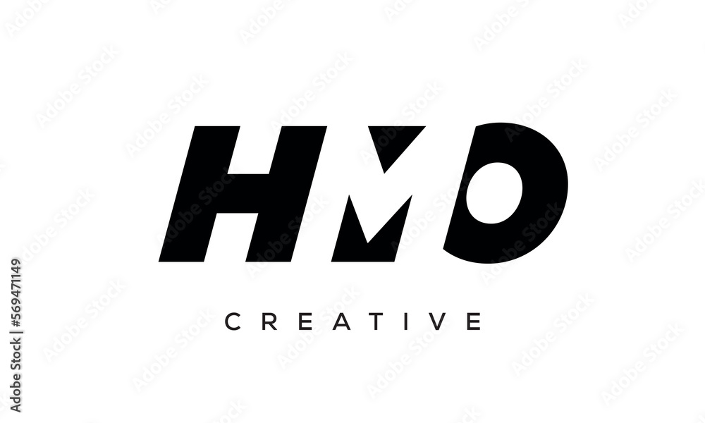 HMO letters negative space logo design. creative typography monogram ...