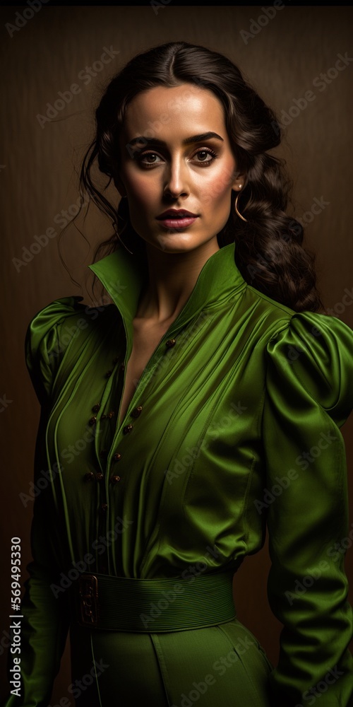 Hübsches Top Model im Portrait, Frau posiert im Fotostudio für Mode und ...