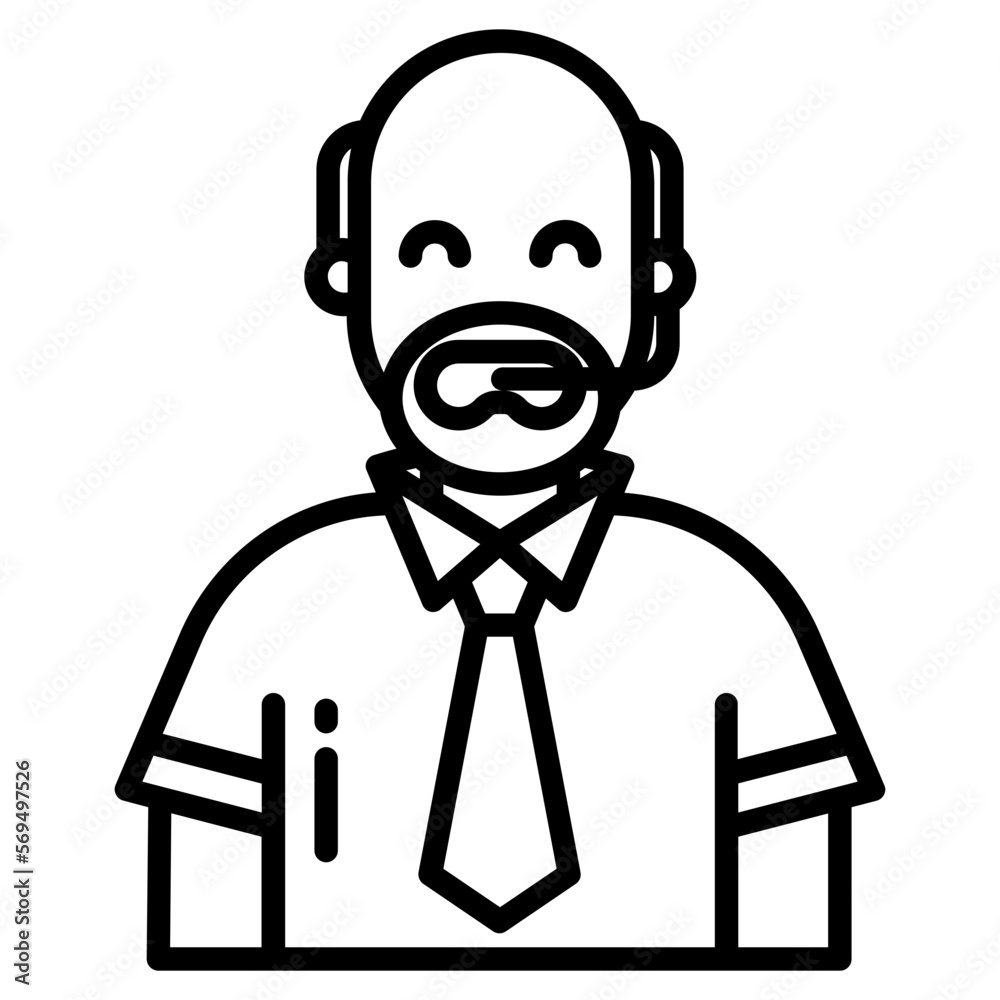 Outlined sports commentary man icon Stock Vector | Adobe Stock Outlined sports commentary man icon Stock Vector | Adobe Stock