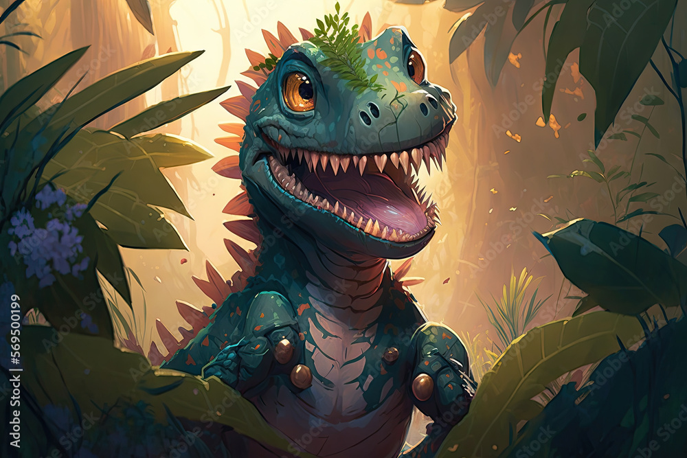 tyrannosaurus rex dinosaur 3d render created with Generative AI ...