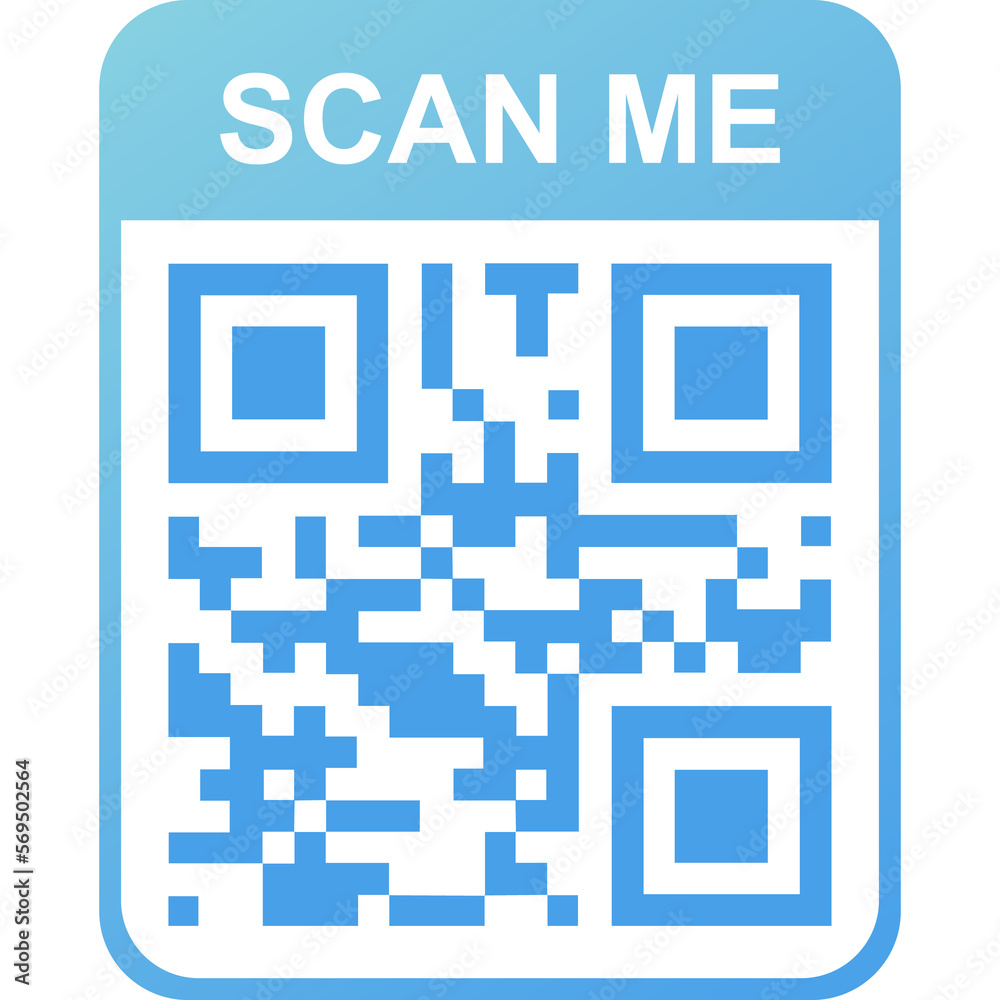 QR Code Colorful Frame For Scanning Scan Me Phone Tag Template Of QR 